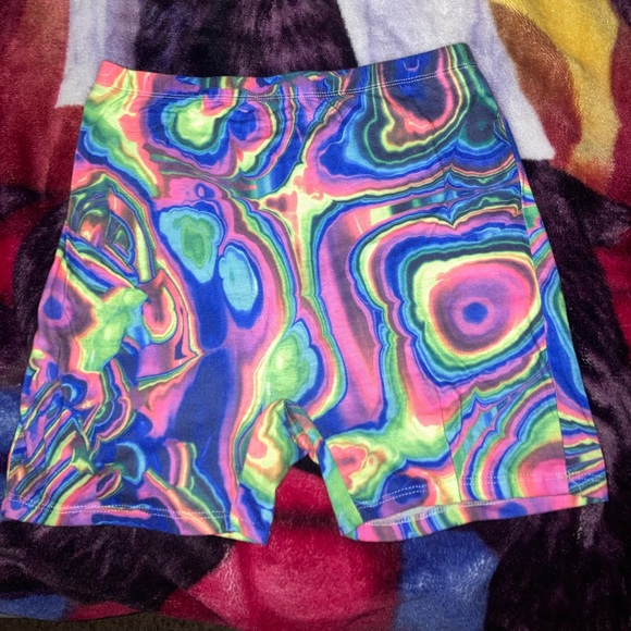 SHEIN | Shorts | Shein Oil Spill Biker Short | Poshmark